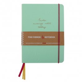 Pink Ribbon Notebook – Groen Notitieboek met Lintjes & Betekenis
